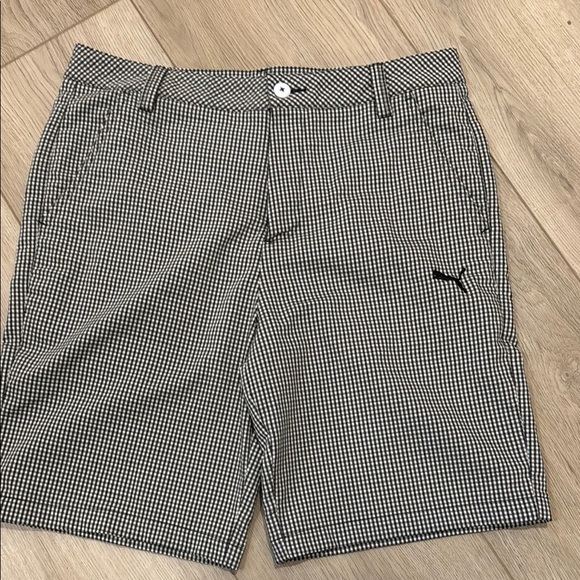 Puma | Shorts | Puma Black And White Checkered Mens Shorts | Poshmark